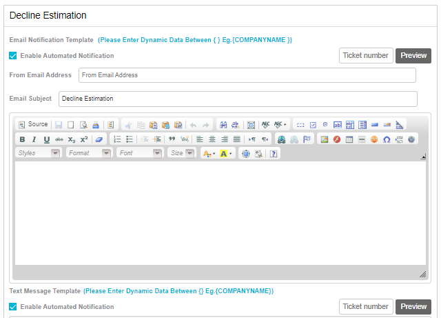 Decline Email To Admin
